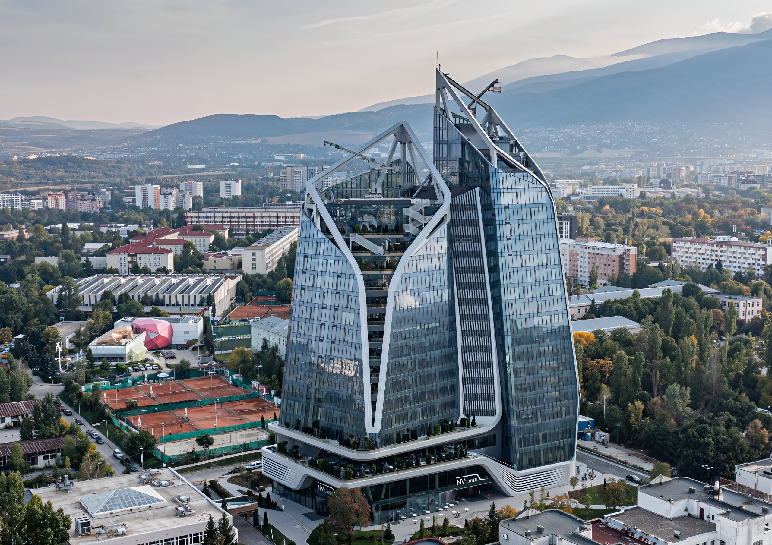 NV Tower, Sofia: A Facade Defined by Geometry, Precision, and High ...